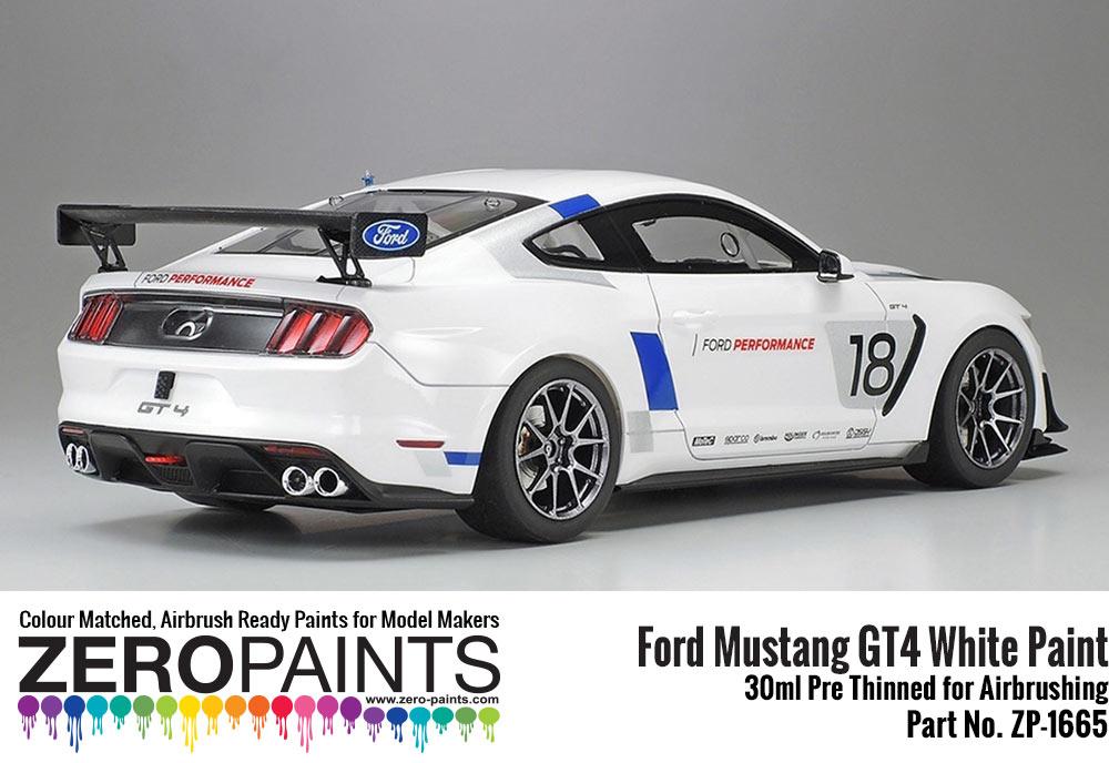 Ford Mustang GT4 White Paint - 30ml | ZP-1665 | Zero Paints