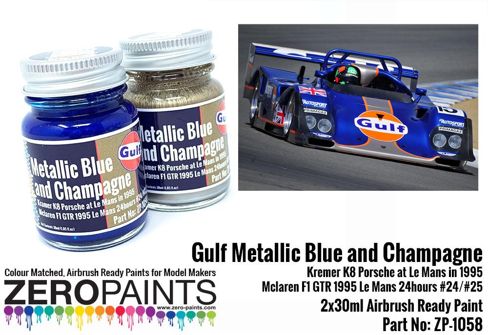 Gulf Metallic Blue and Champagne Paint Set 2x30ml | ZP-1058 | Zero Paints