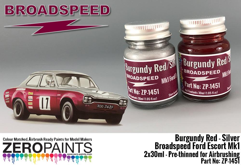 Broadspeed Ford Escort Mk1 Paint Set 2x30ml | ZP-1451 | Zero Paints