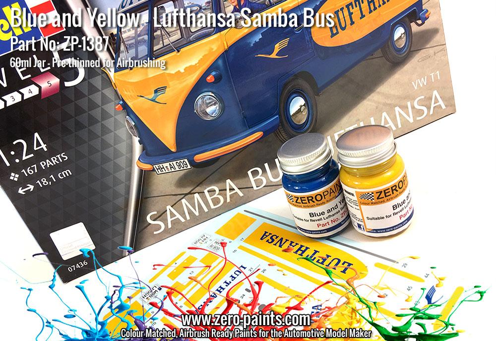 Lufthasa Samba Bus - Blue and Yellow Paint Set 2x30ml | ZP-1387 | Zero ...