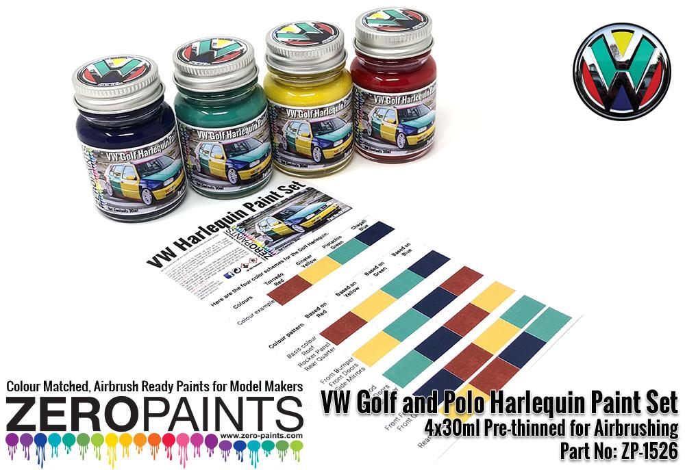 Volkswagen Harlequin Paint Set 4x30ml | ZP-1526 | Zero Paints