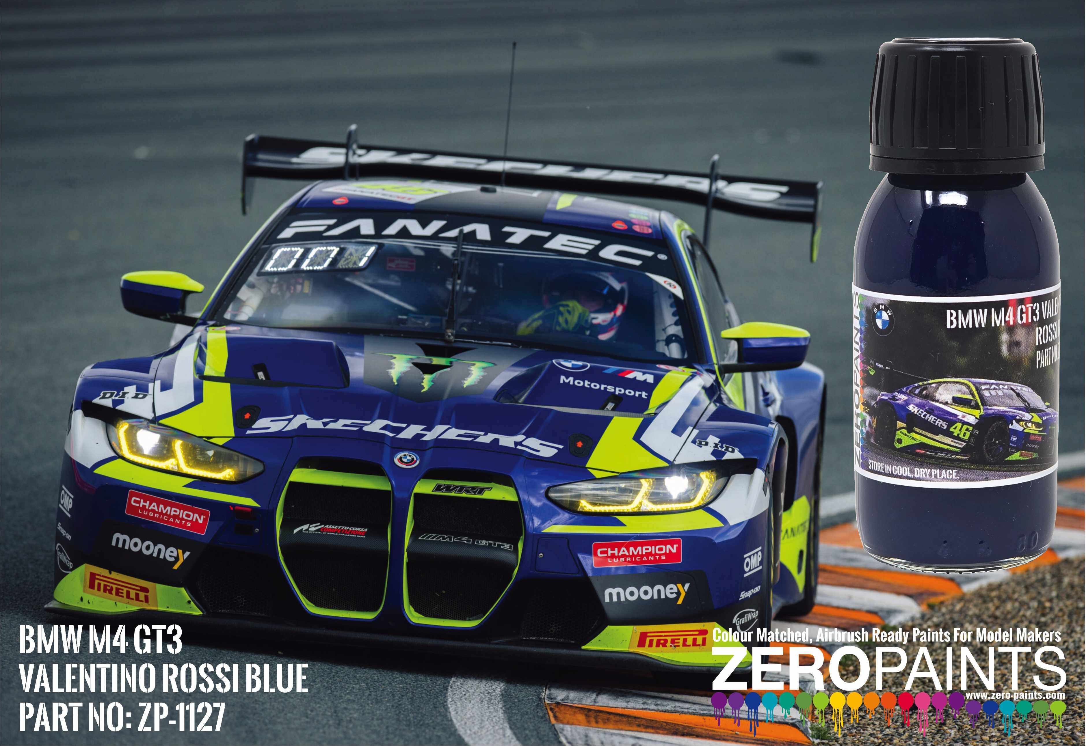 BMW M4 GT3 GT Valentino Rossi #46 Blue 60ml | ZP-1127 | Zero Paints